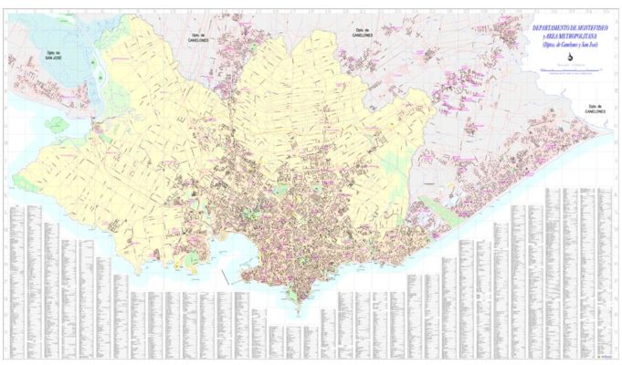 Mapa de Montevideo Metropolitano con Nomenclator - TEC Asociados